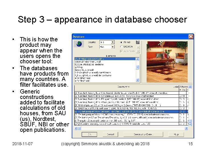 Calculate sound insulation according to EN ISO 12354