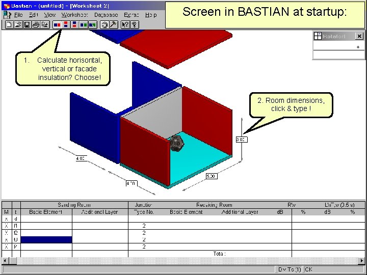 Calculate sound insulation according to EN ISO 12354
