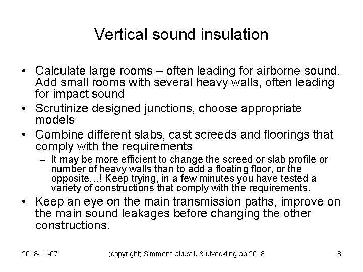 Calculate sound insulation according to EN ISO 12354