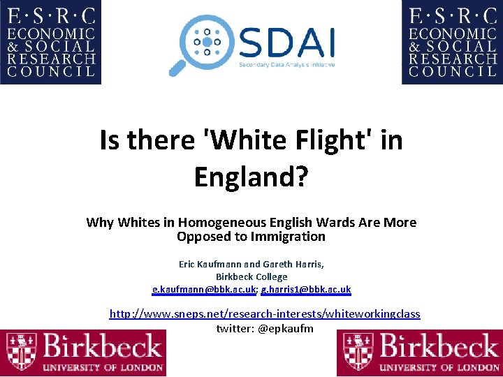 Is there White Flight in England Why Whites