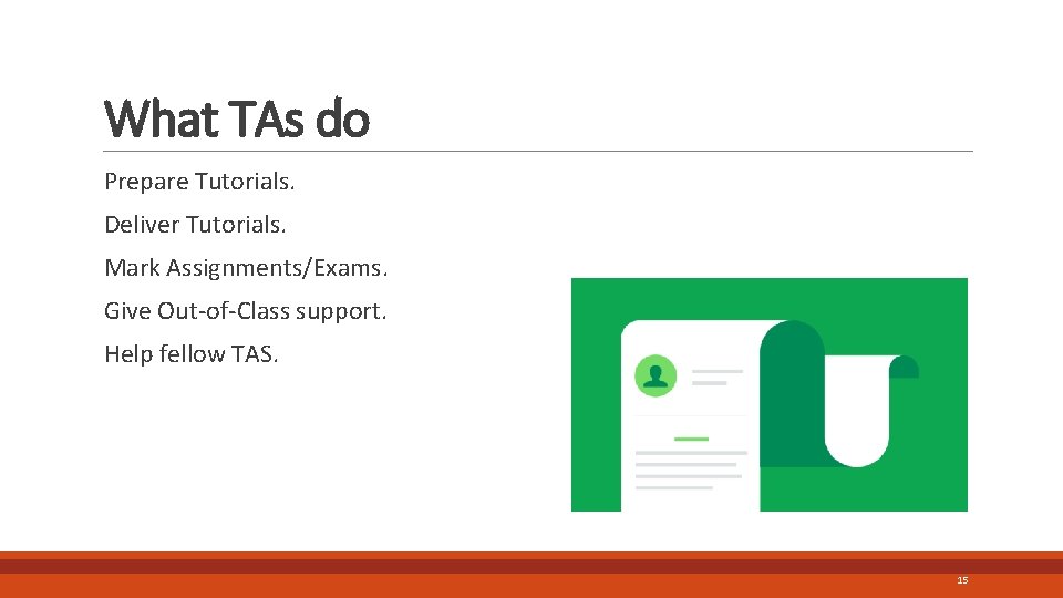 Department of Computer Science TA Workshop Adapted from