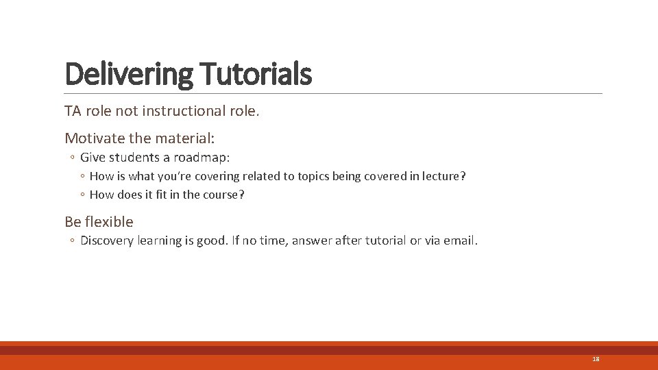 Department of Computer Science TA Workshop Adapted from