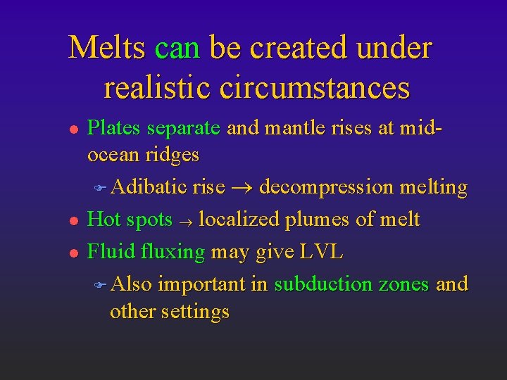 Dry Mantle Melting and the Origin of Basaltic