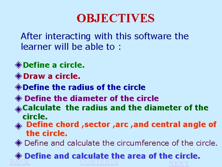 BASIC GEOMETRICAL CONCEPTS CIRCLE Developed by NARESH TANGRI
