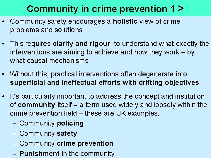 What is community How can we serve it