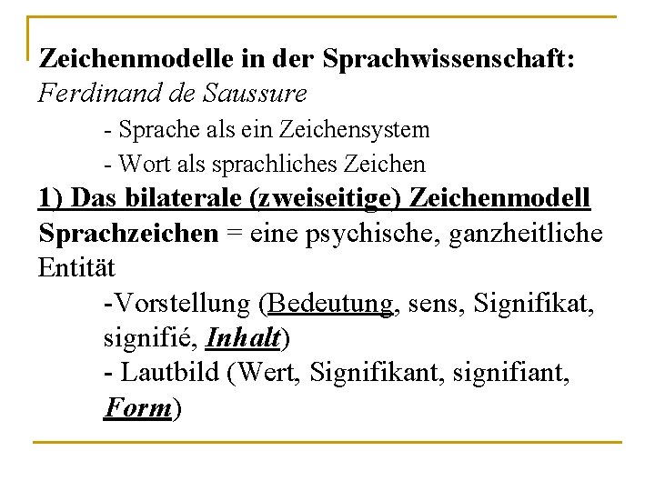 VO21 Wort als sprachliches Zeichen Lexikologie MatejBelUniversitt Bansk
