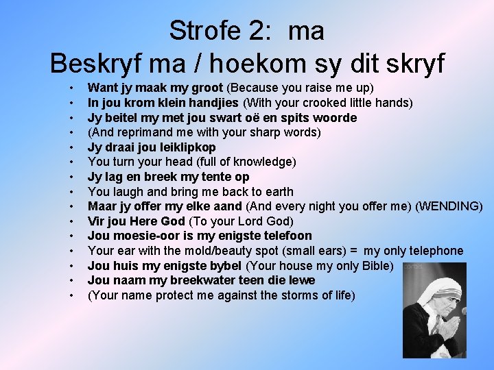 Ma Antjie Krog n Foto van die skryfster