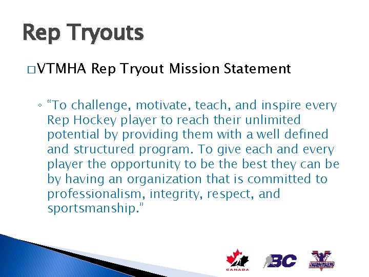 HOCKEY 101 TEAM SELECTION ORGANIZATION ADAM HAYDUK Executive