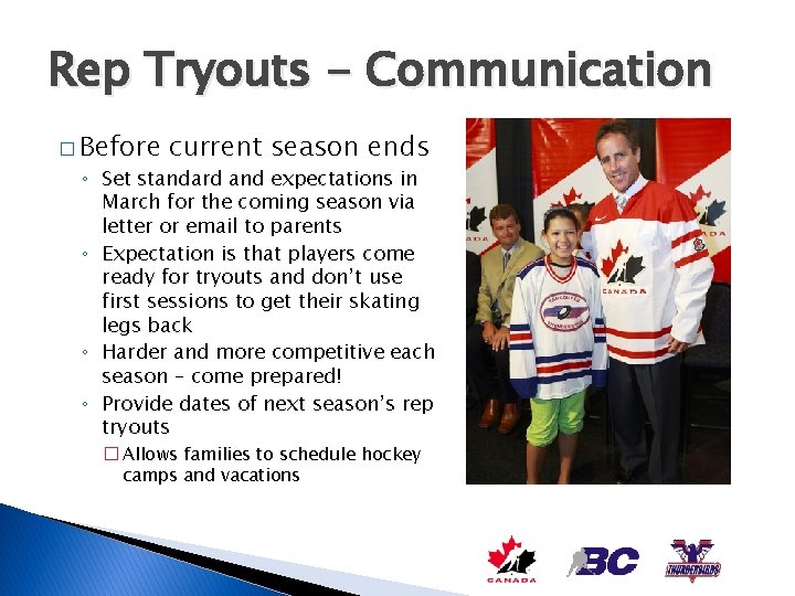 HOCKEY 101 TEAM SELECTION ORGANIZATION ADAM HAYDUK Executive