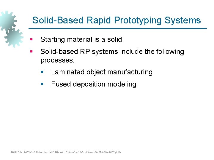 RAPID PROTOTYPING 1 Fundamentals of Rapid Prototyping 2