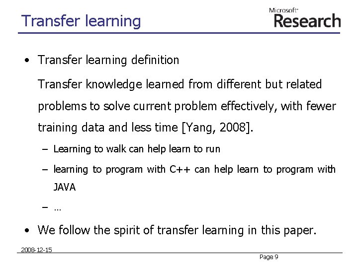 Trans Rank A Novel Algorithm for Transfer of