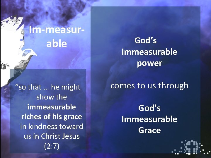 The Immeasurable Greatness of His Power 2 The