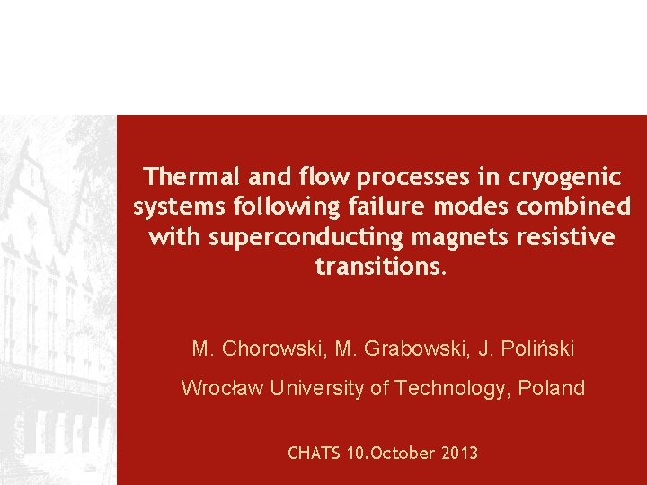 Thermal and flow processes in cryogenic systems following