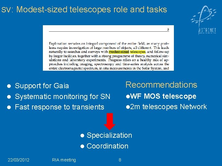 ASTRONET A longterm planning for the European Astronomy