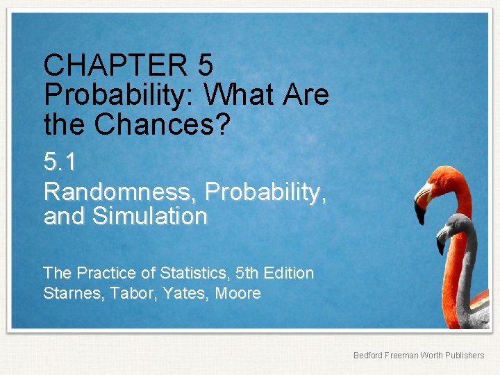 CHAPTER 5 Probability What Are the Chances 5
