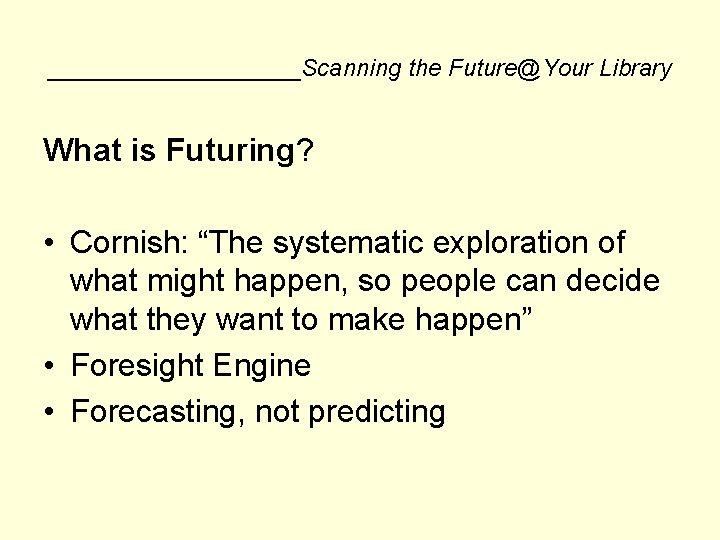 Scanning the FutureYour Library A Tyros Guide Greg