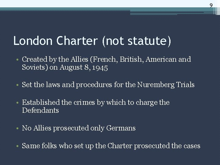 1 Nuremberg Trials Prof Thaddeus Hoffmeister thoffmeister 1udayton