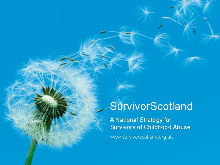 Survivor Scotland A National Strategy for Survivors of