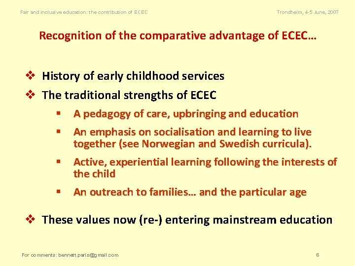 Fair and inclusive education the contribution of ECEC