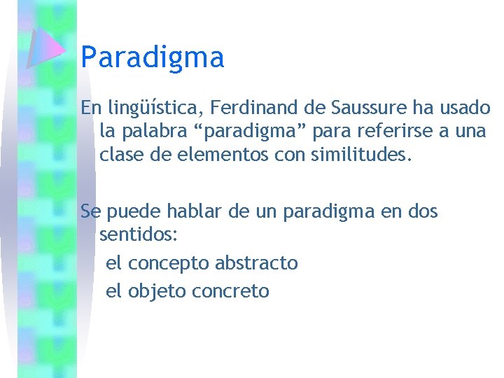 ANALISIS MORFOSINTACTICO Paradigma En lingstica Ferdinand de Saussure