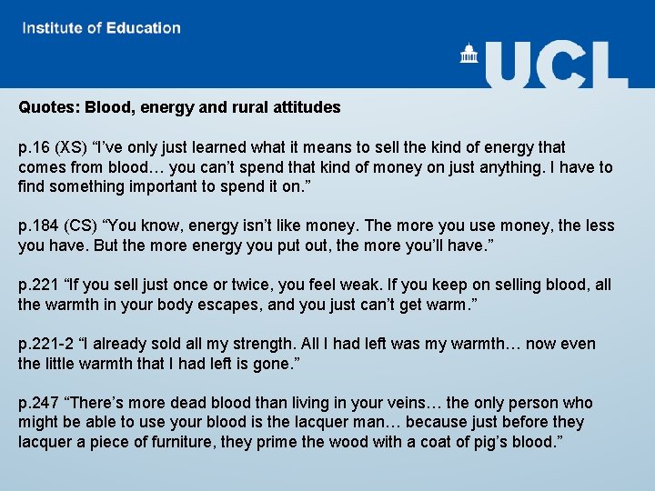 Chronicle of a Blood Merchant Themes and Quotes