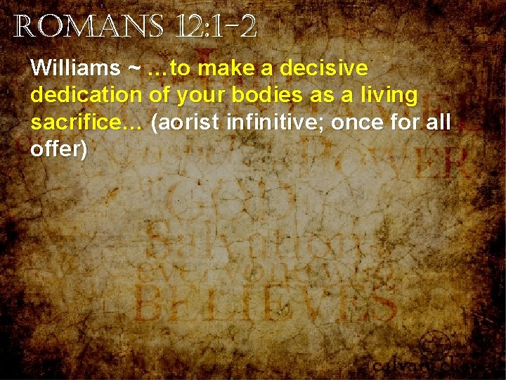 Romans 12 1 2 A CD of this