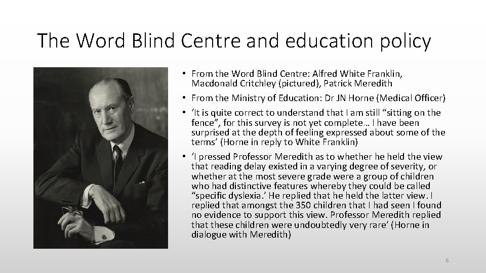The Word Blind Centre and the campaign for
