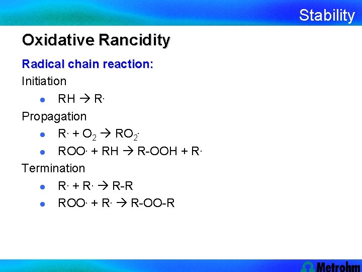 Stability Measuring Instruments 743 Rancimat Uwe Loyall Metrohm