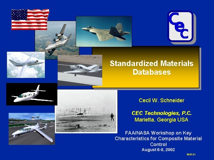 Ce C Standardized Materials Databases Cecil W Schneider