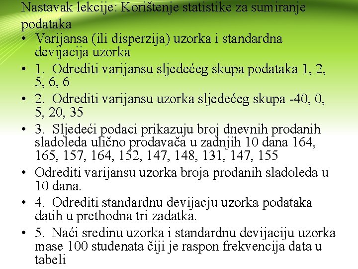 Predvanje broj 4 Profesor Sead Rei van prof