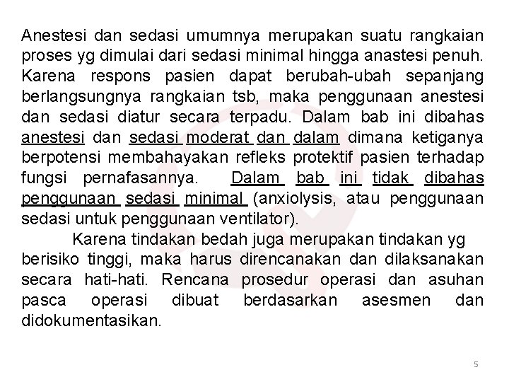 Bab 5 PELAYANAN ANESTESI DAN BEDAH FOKUS AREA