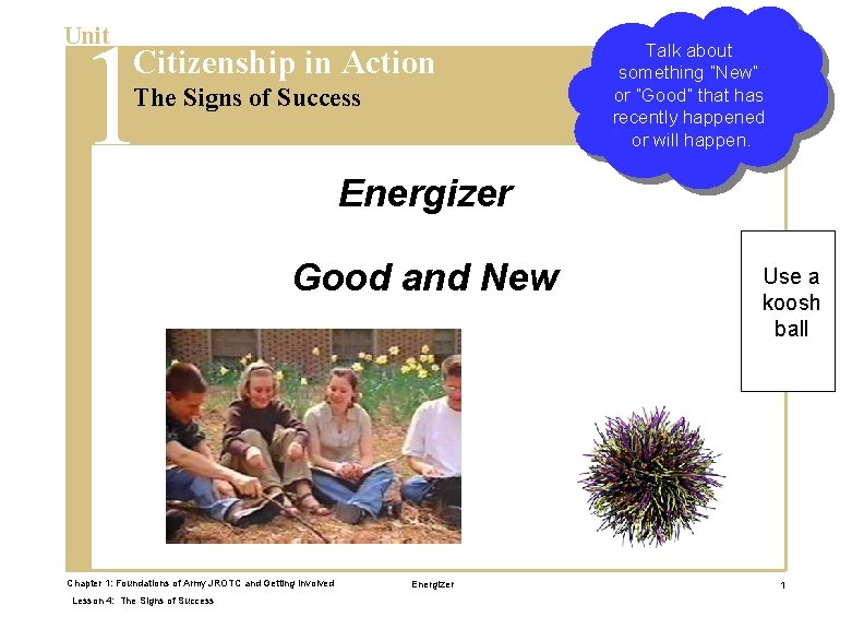 1 Unit Citizenship in Action The Signs of