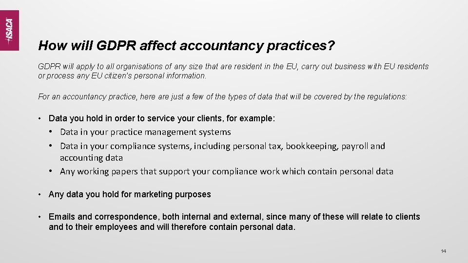 GDPR WHY IT MATTERS AND ISACA IMPACT ASSESSMENT