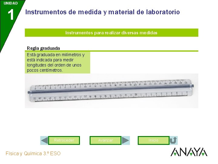 UNIDAD 1 Instrumentos de medida y material de
