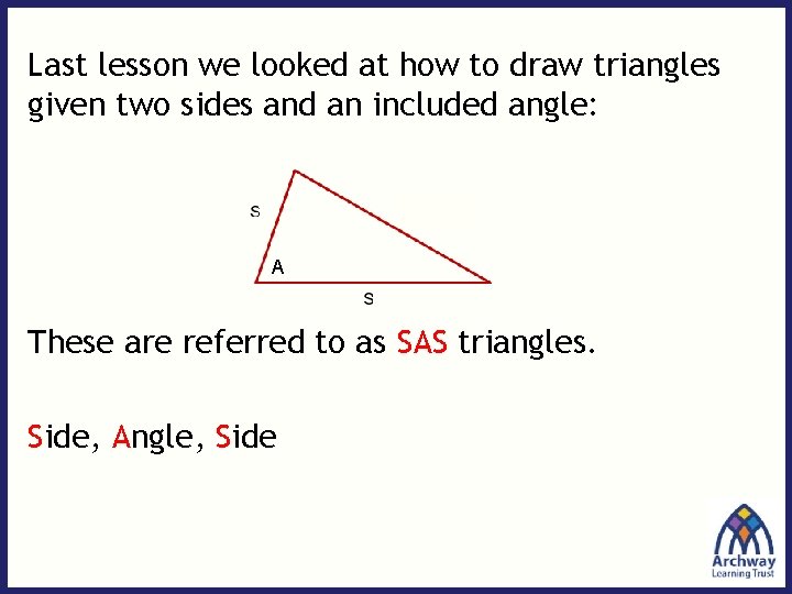 Last lesson we looked at how to draw