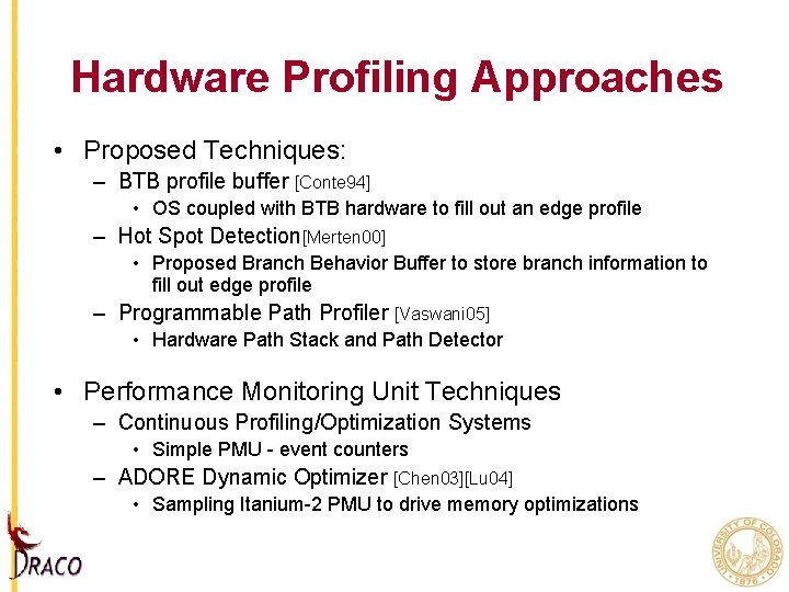 Analysis of Path Profiling Information Generated with Performance