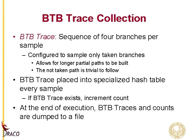 Analysis of Path Profiling Information Generated with Performance