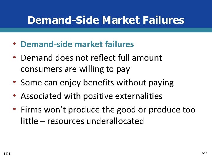 Chapter 4 Market Failures Public Goods and Externalities