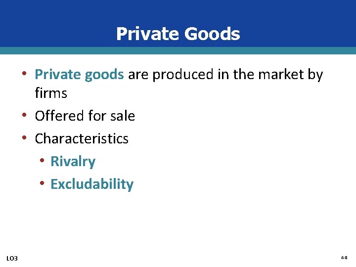 Chapter 4 Market Failures Public Goods and Externalities