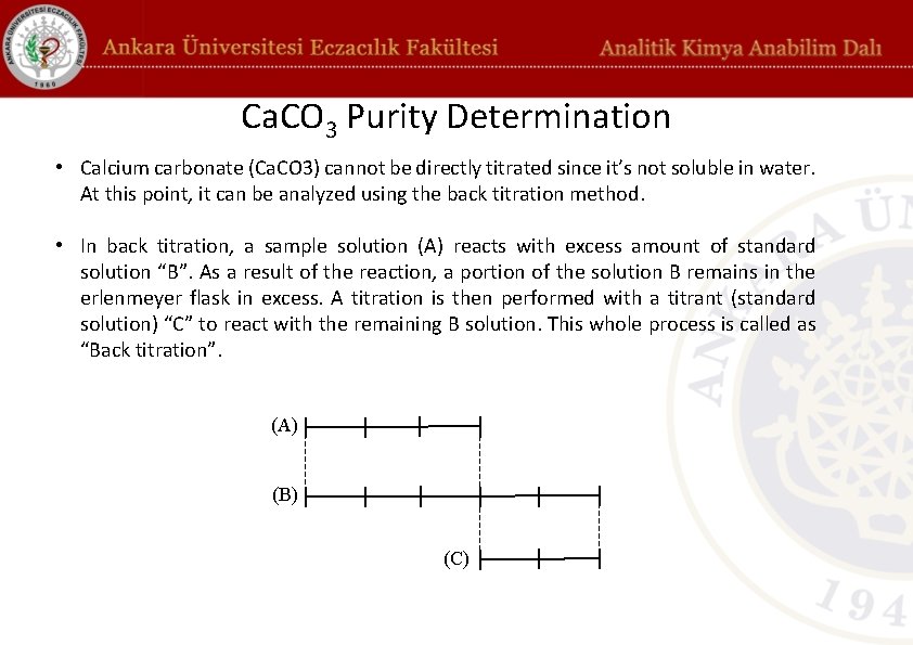 Ca CO 3 Purity Determination Calcium carbonate Ca