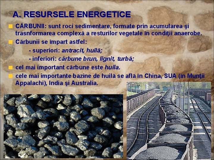RESURSELE LITOSFEREI LITOSFERA este geosfera cea mai important