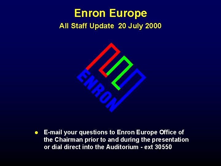Enron Europe All Staff Update 20 July 2000