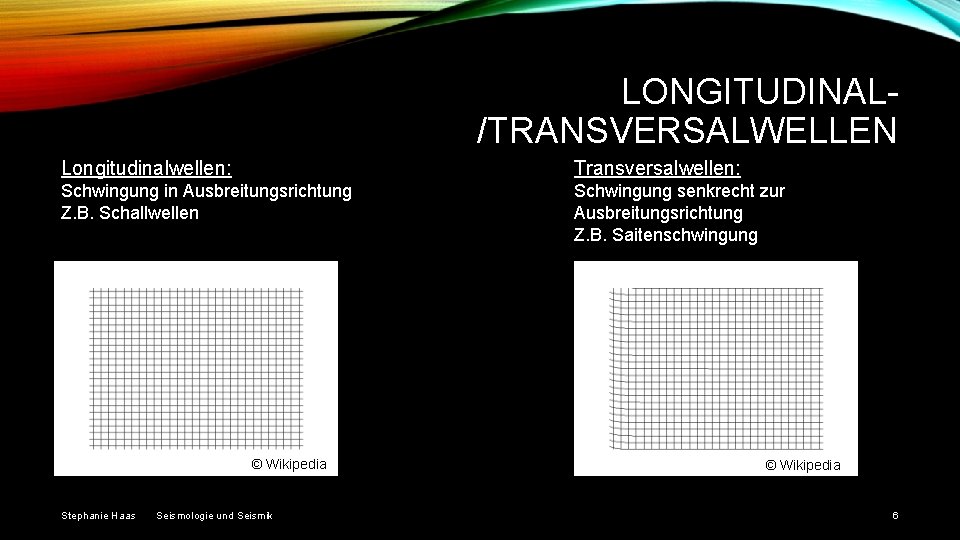 SEISMOLOGIE UND SEISMIK Stephanie Haas INHALT Unterschied ...