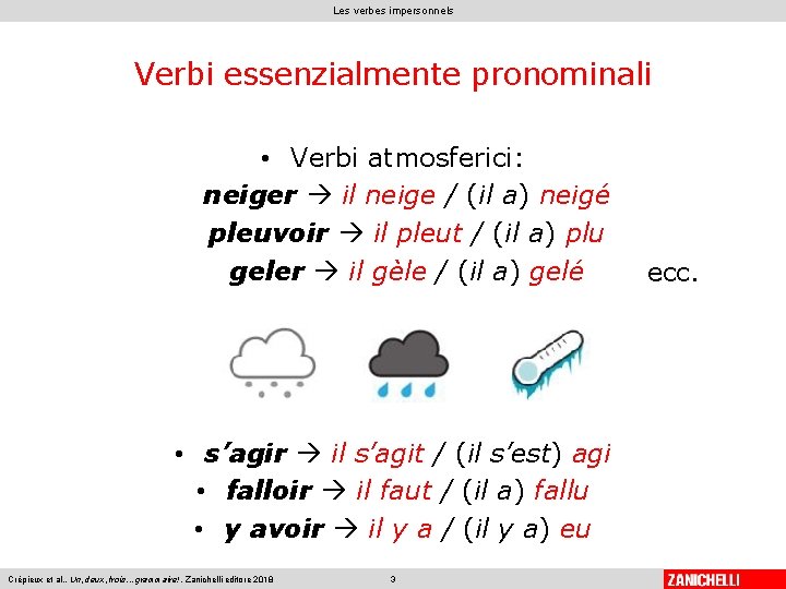 Les verbes impersonnels Crpieux et al Un deux