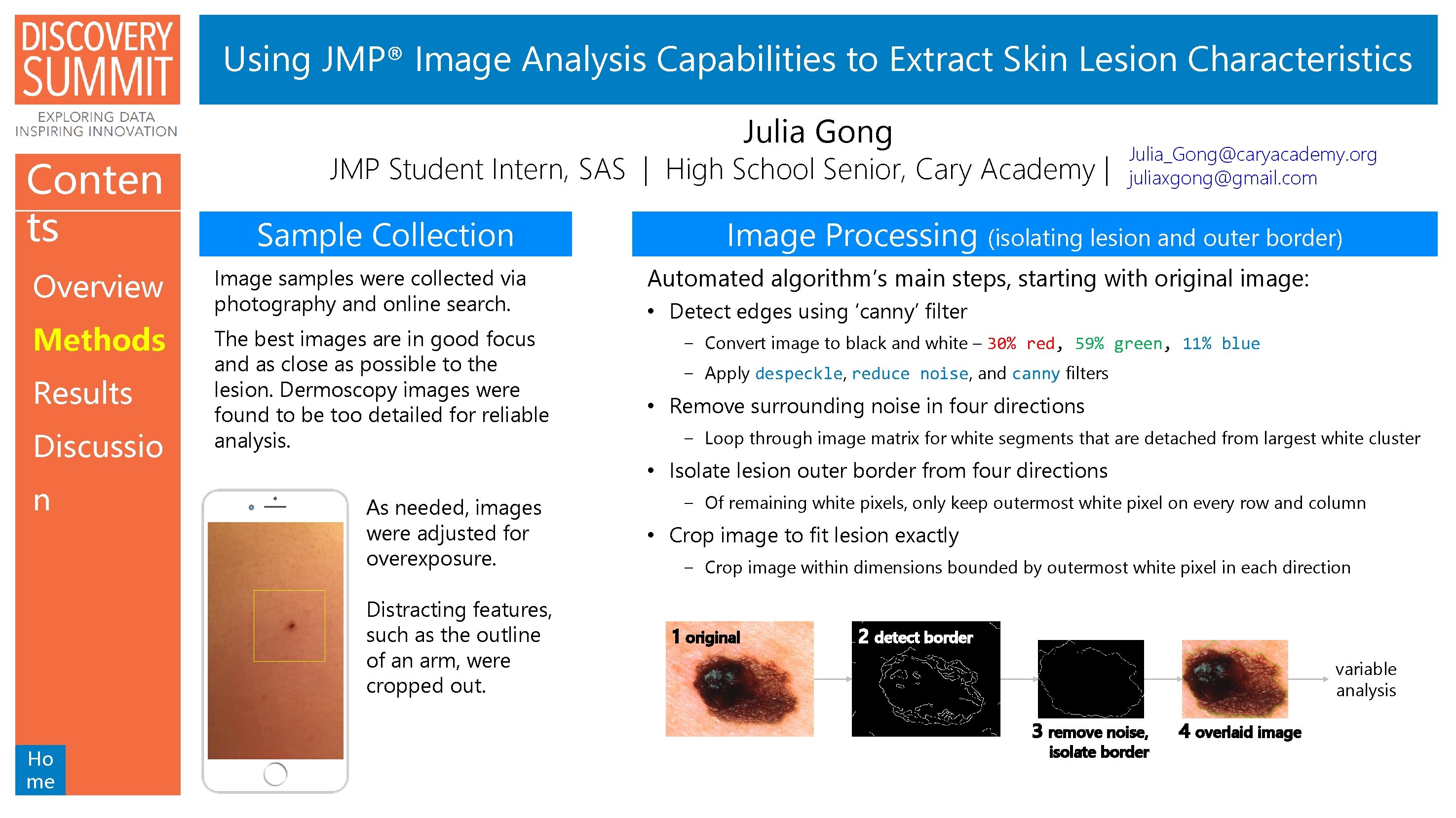 Using JMP Image Analysis Capabilities to Extract Skin