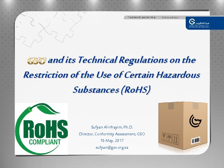 GSO and its Technical Regulations on the Restriction