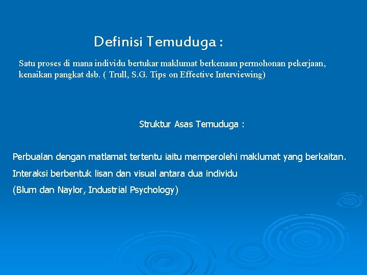 STRATEGIK DAN TEKNIK MENGHADIRI TEMUDUGA OLEH ZURI BIN