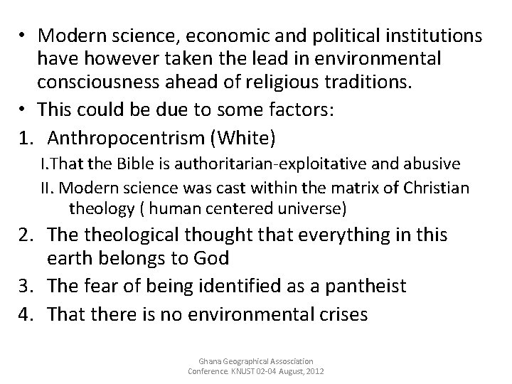 RELIGIOUS ENVIRONMENTALISM THE CHURCHS ENVIRONMENTAL SUSTAINABILITY ...