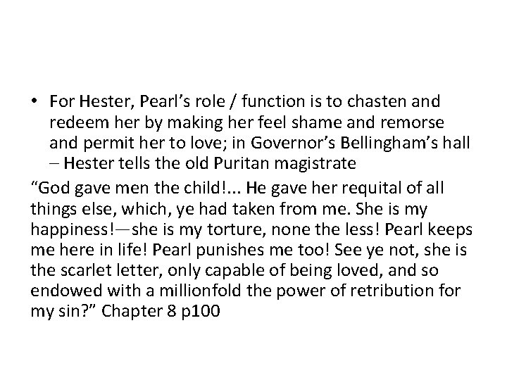 Literature Presentation of Pearl in The Scarlet Letter