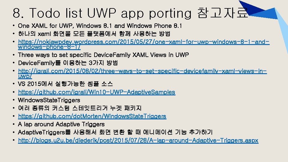 Microsoft MVP Todo list Universal UWP app Mun
